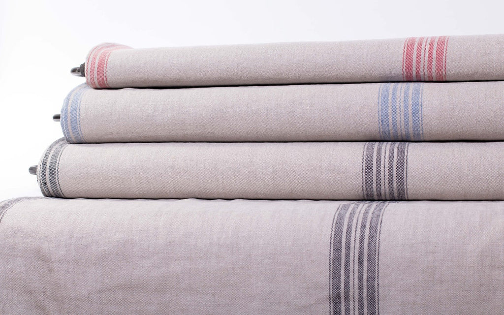 Roman Shade #097 (French "Grain Sack" Relaxed, Lined) – By Harrington